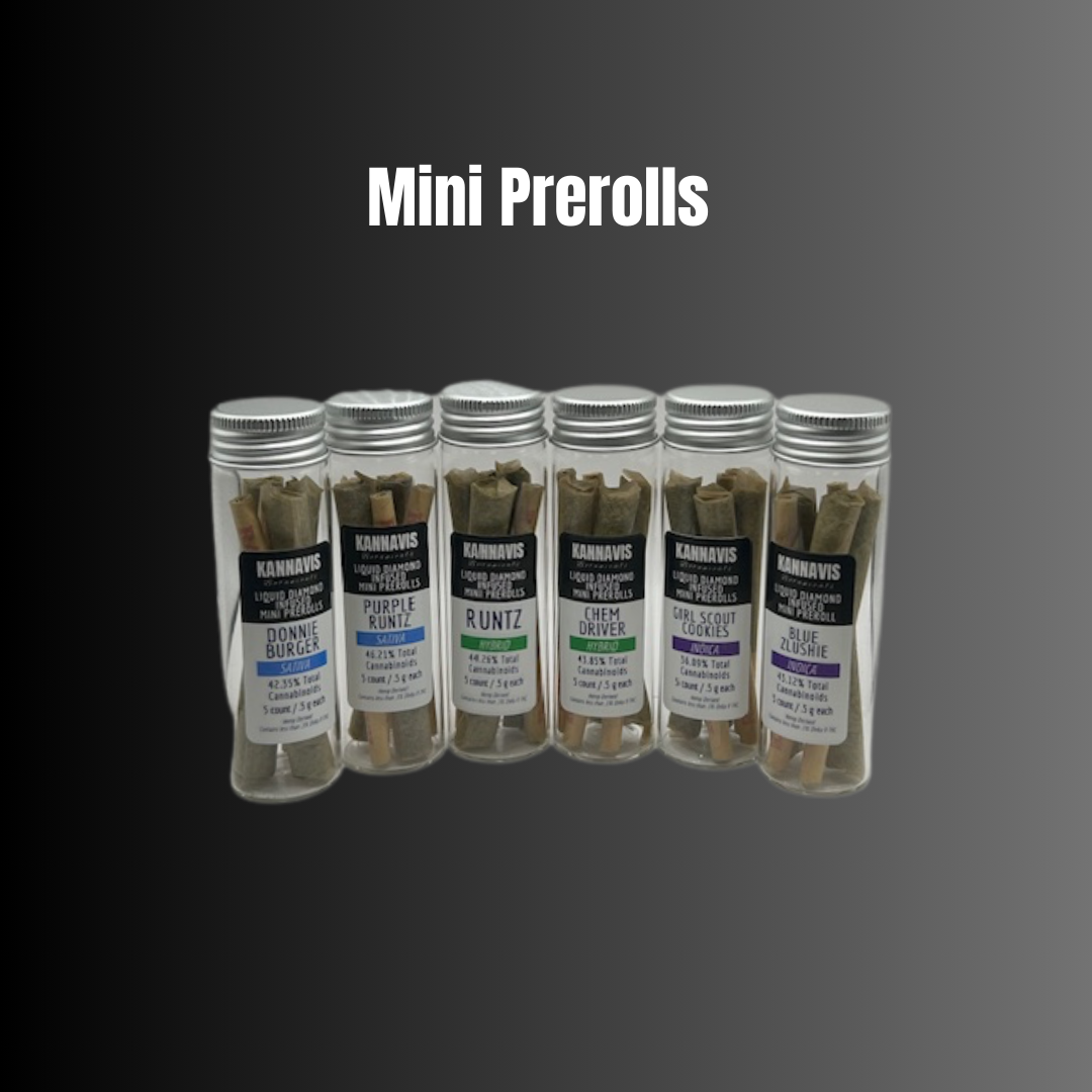 Mini Prerolls - THCA Liquid Diamond Infused | Kannavis Botanicals